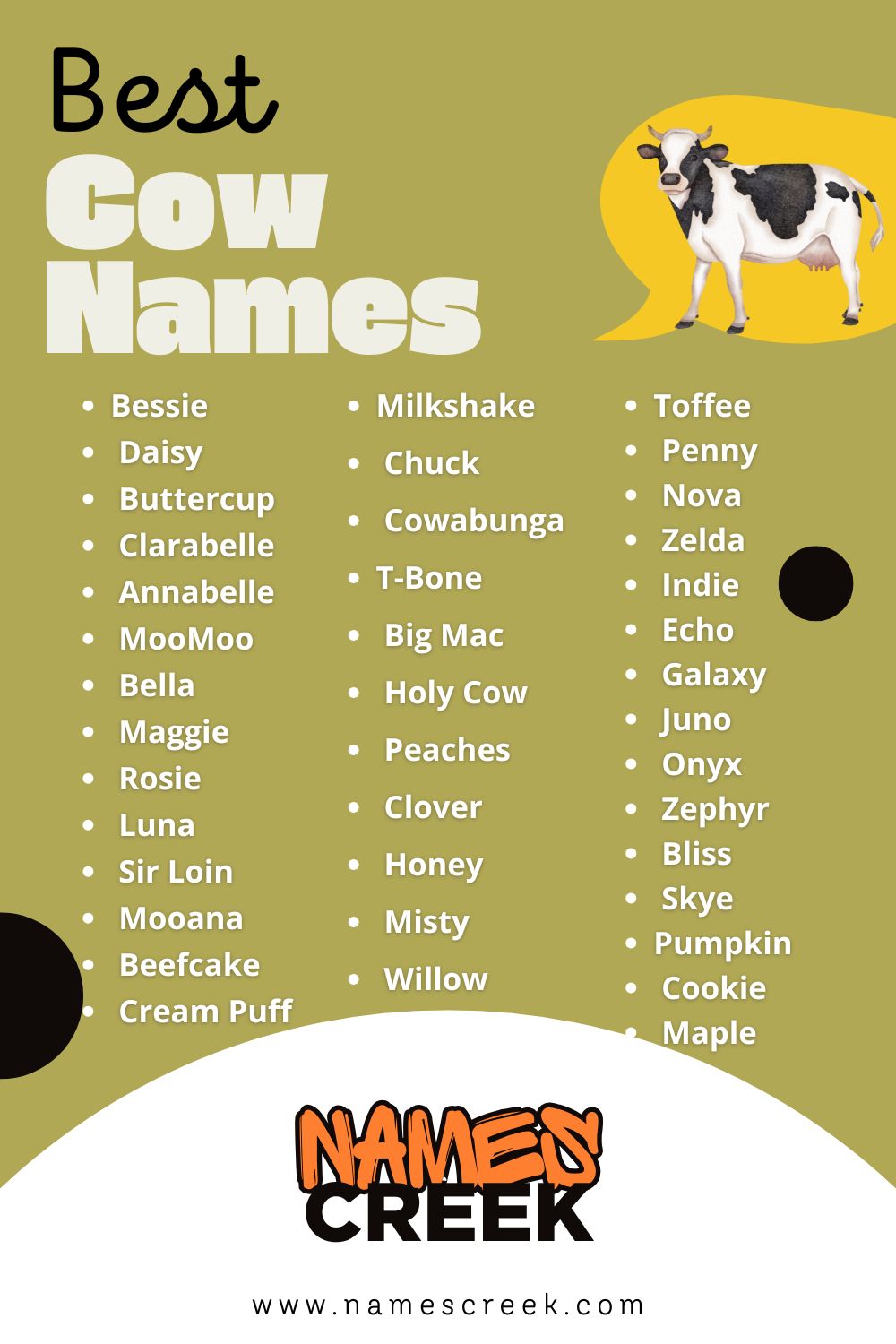780 Cow Names With Ai Generator