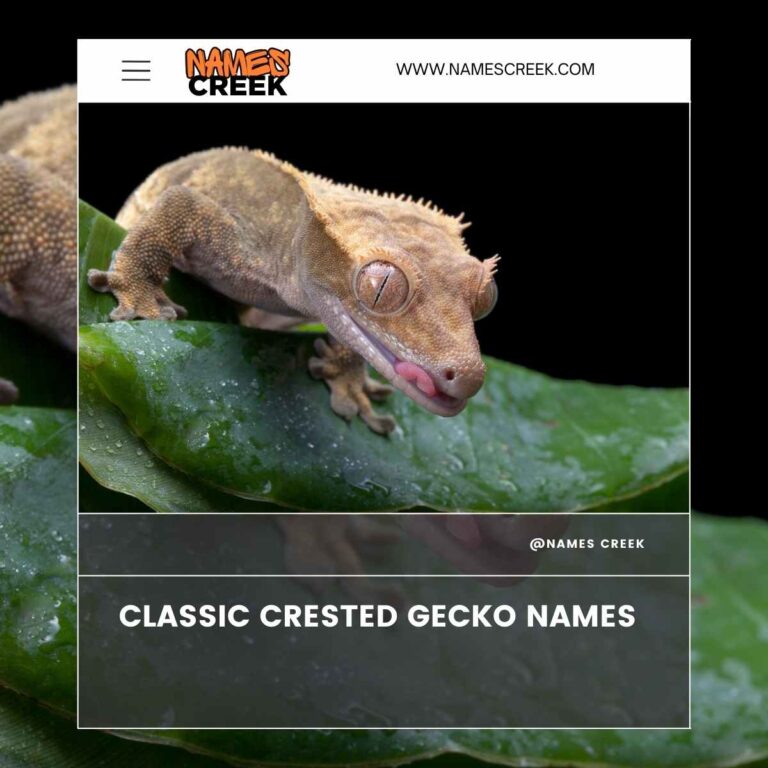 460 Crested Gecko Names With AI Generator