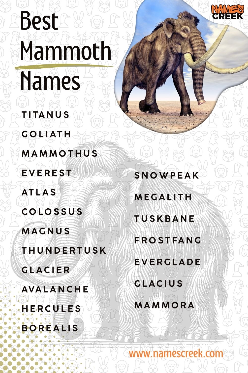 Unique Mammoth Names For Pets And Characters