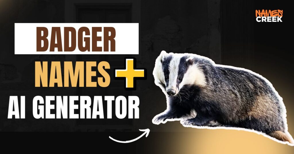 340 Badger Names With Ai Generator